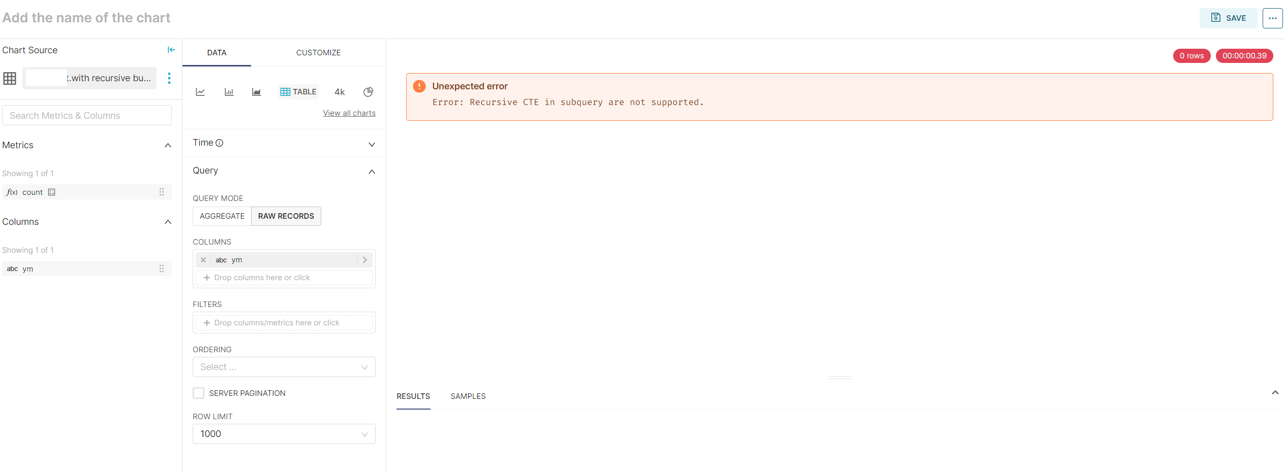 with recursive CTE works on SQL Lab, but not on making chart with it · Issue #21715 · apache ...