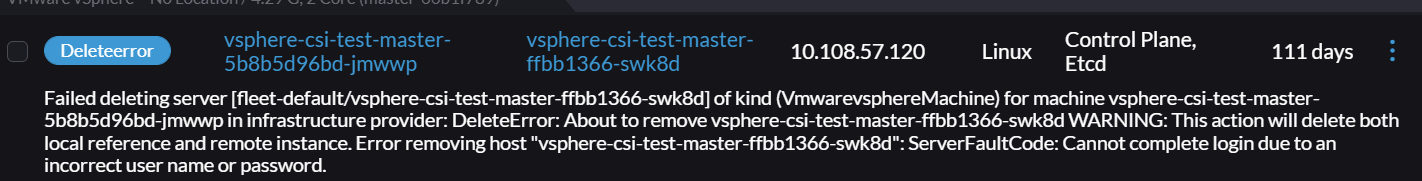 [BUG] Rancher cannot delete machine in vSphere after cloud credential change · Issue #40812 ...