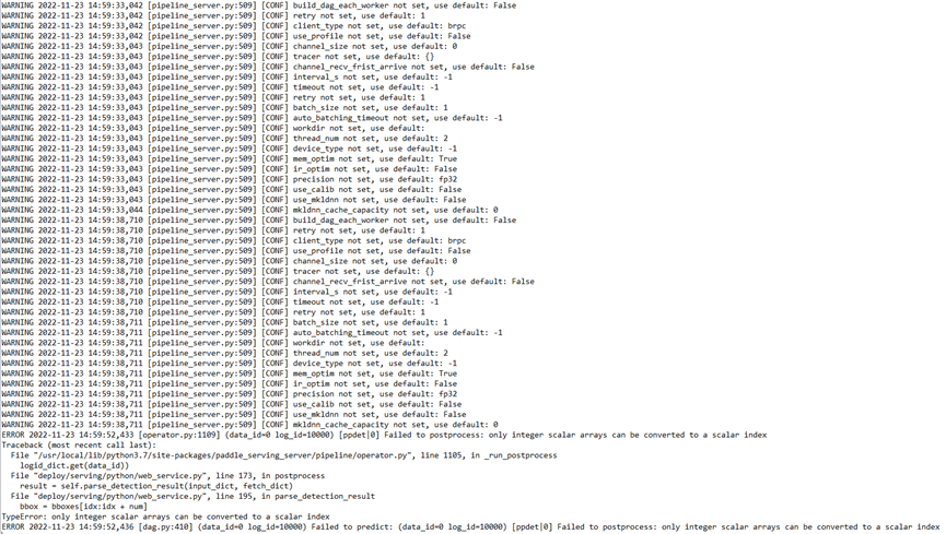 将paddledetection用paddleserving部署报错 · Issue 7398 · Paddlepaddlepaddledetection · Github 