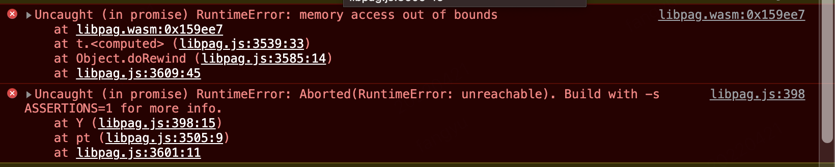 Uncaught (in promise) RuntimeError: memory access out of bounds · Issue #285 · Tencent/libpag ...