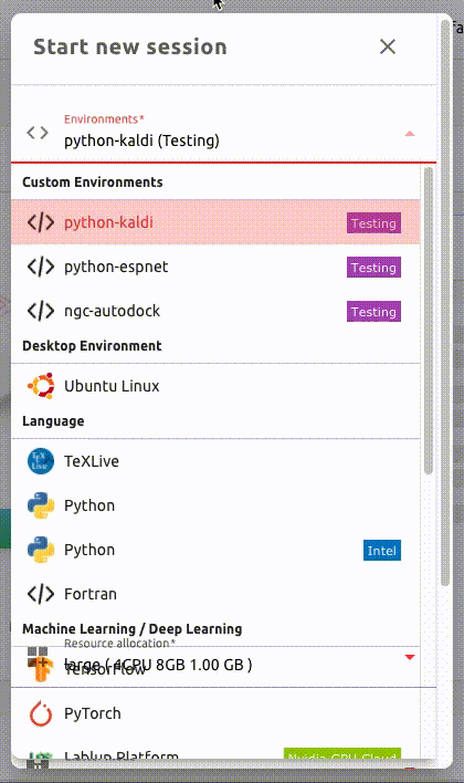 Environment dropdown overlaps when there are more than eight options. · Issue #999 · lablup ...
