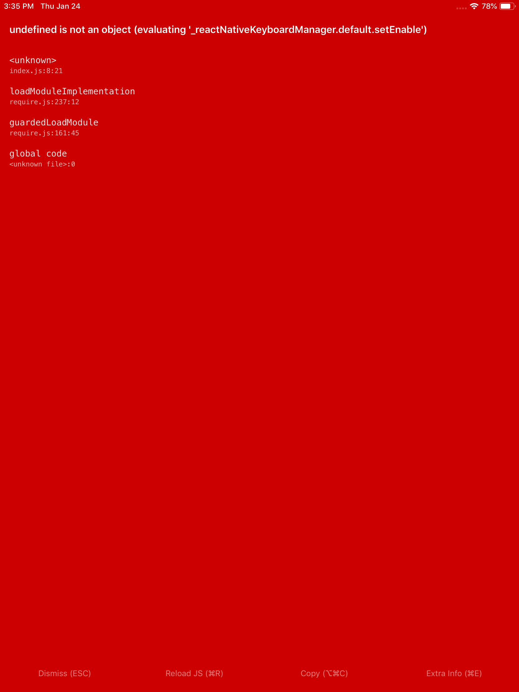 undefined is not an object (evaluating '_reactNativeKeyboardManager.default.setEnable') · Issue ...