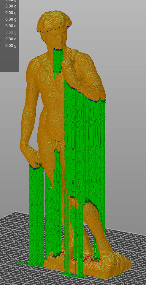 SuperSlicer automatically-generated supports -- build-plate only -- failed to support the elbow ...