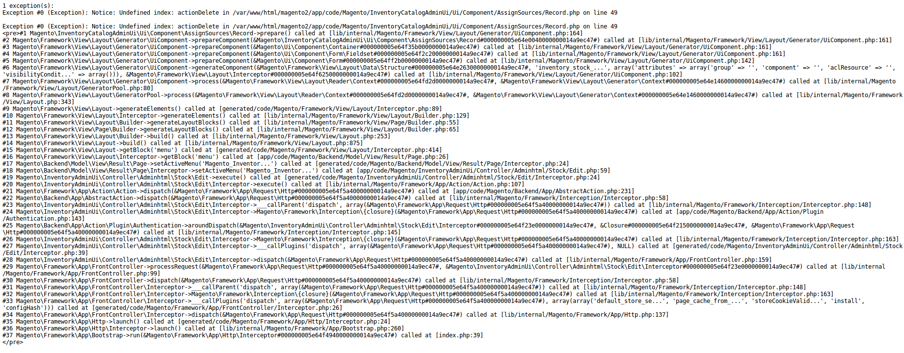 Exception on default stock edit · Issue #2273 · magento/inventory · GitHub