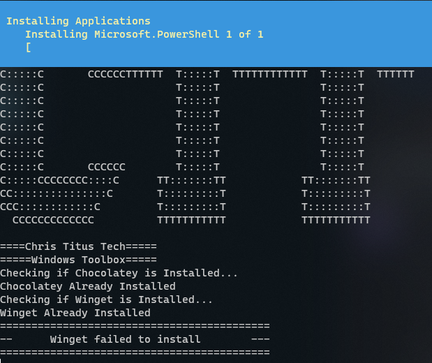 Winget Failed To Install · Issue 653 · Christitustech Winutil · Github