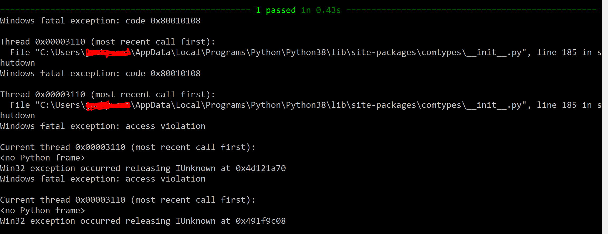 Windows Access Violation · Issue 902 · Pywinautopywinauto · Github 