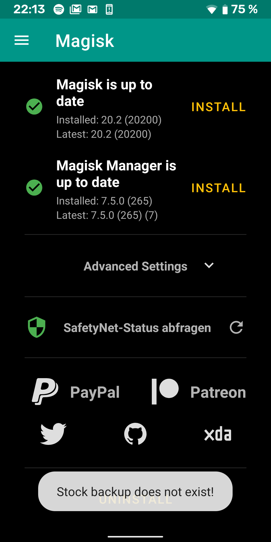 Pixel 3 with Magisk Manager 7.5.0 (265) on Beta Channel -> no OTA update for stock system ...