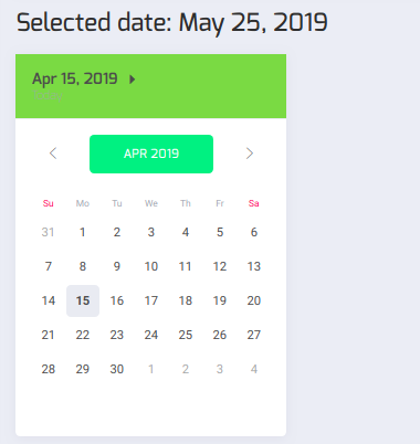 nb-calendar: Selected date · Issue #1387 · akveo/nebular · GitHub