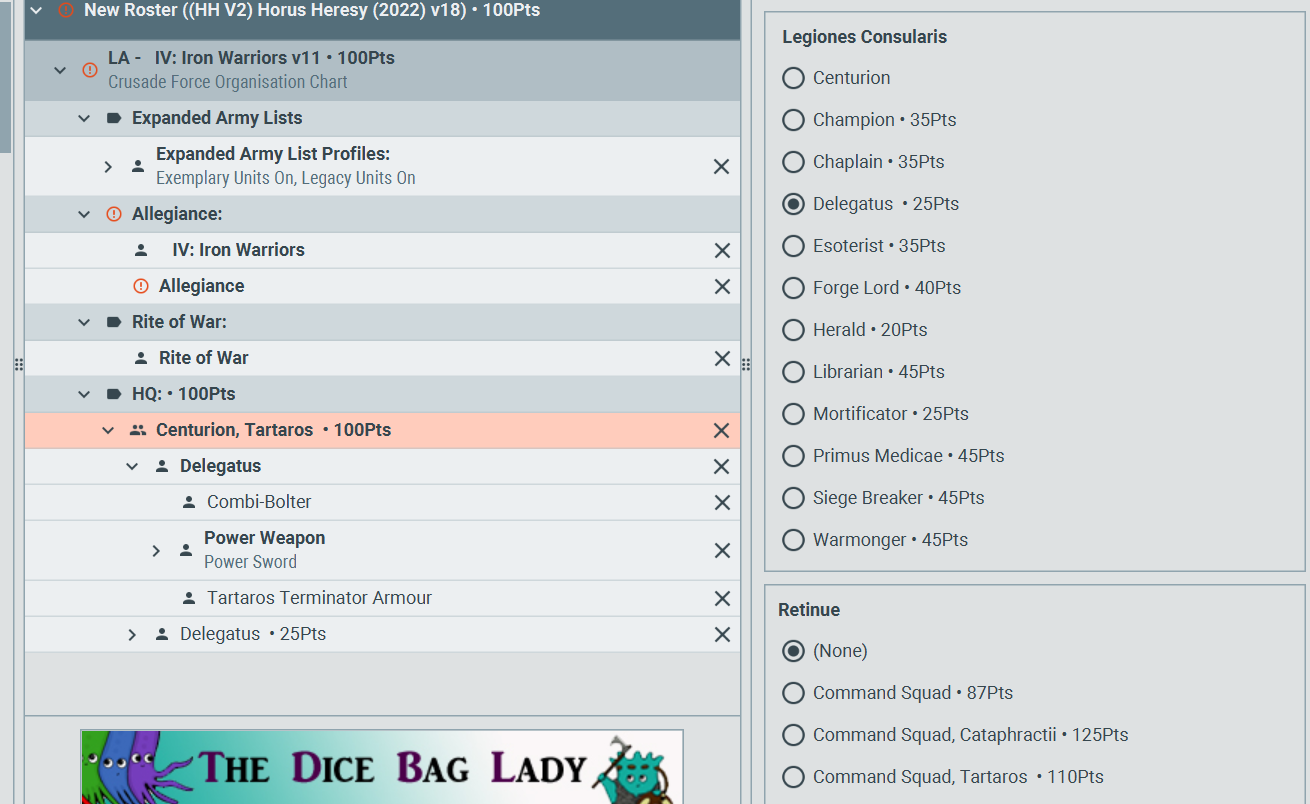 LA - Delegatus Retinue · Issue #2410 · BSData/horus-heresy · GitHub