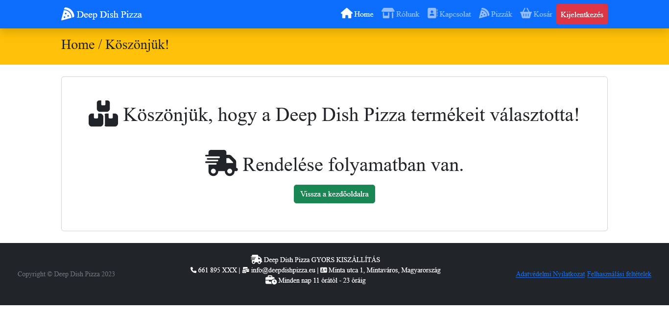 Github Szijartoferenc Pizza