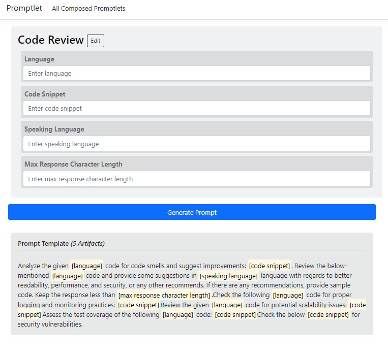 GitHub - riddles-in-the-dark/Promptlet: Promptlet is an AI Prompt Management Solution that uses ...