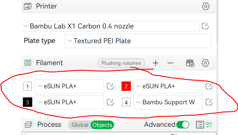 Unable to define which filaments print first, for each layer · Issue #1816 · bambulab ...