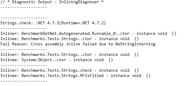 [QUESTION] Benchmark inlining but different results · Issue #1619 · dotnet/BenchmarkDotNet · GitHub