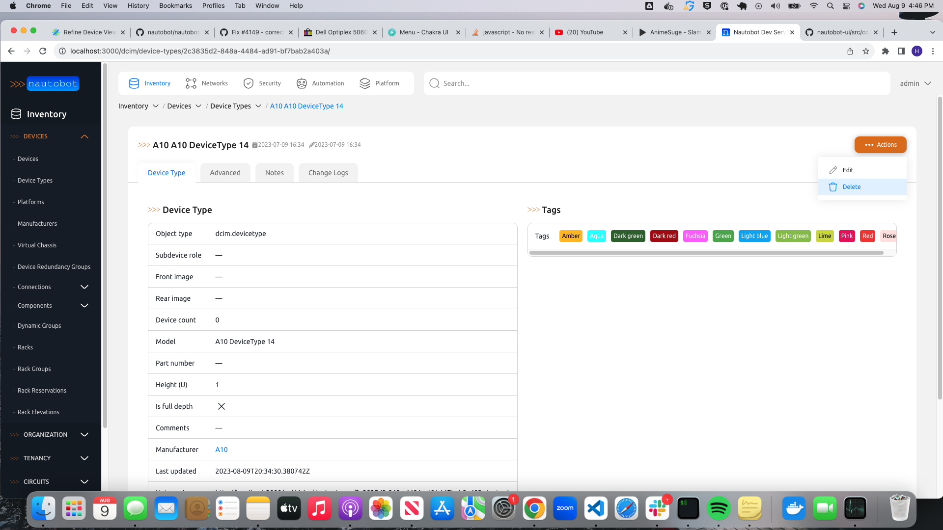 Rendering table cell for Tags in the new UI · Issue #4250 · nautobot/nautobot · GitHub