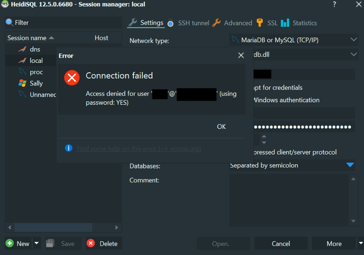 Session Manager Not Saving Password Correctly · Issue 1824 · Heidisql Heidisql · Github