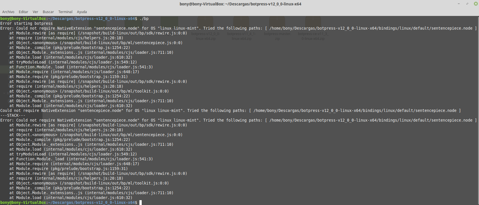 Botpress 12.0.0 Not Starting in Linux (CentOS 7.5 and Linux Mint 19.1) · Issue #751 · botpress ...