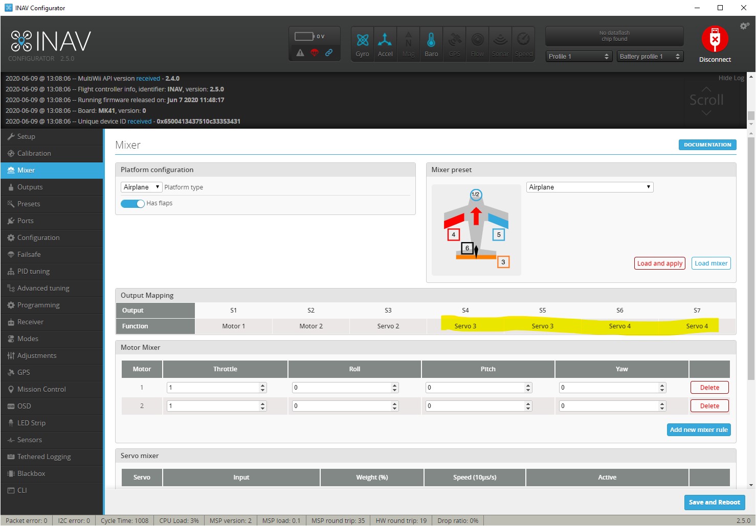 Wrong Output Mapping in mixer tab · Issue #913 · iNavFlight/inav-configurator · GitHub