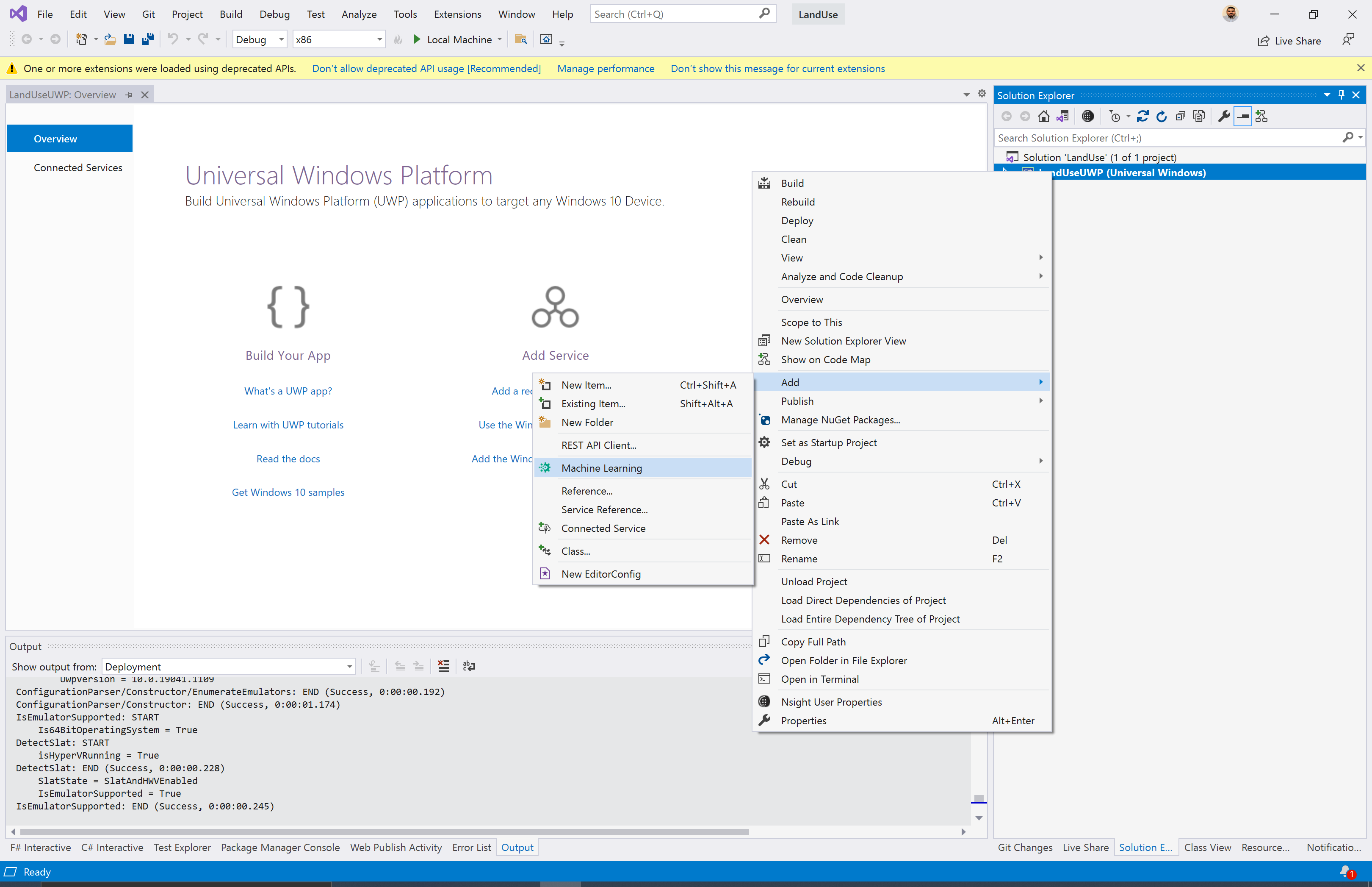 Can't create MBConfig from UWP project · Issue #1715 · dotnet/machinelearning-modelbuilder · GitHub