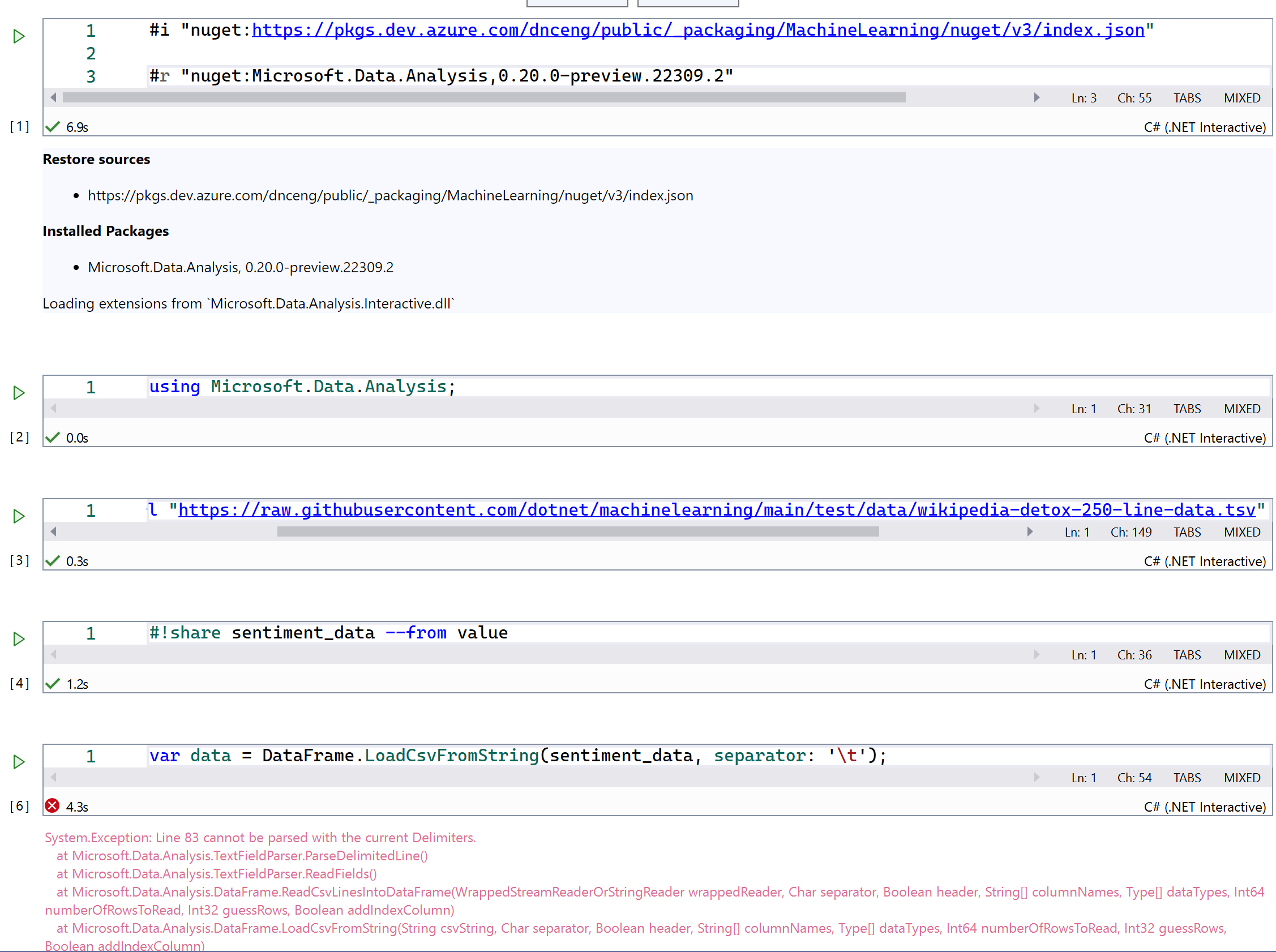 [DataFrame] Can't load wiki-detox dataset · Issue #6224 · dotnet/machinelearning · GitHub