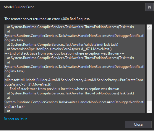 [Azure] - 400 Error on Create Compute dialog · Issue #540 · dotnet ...