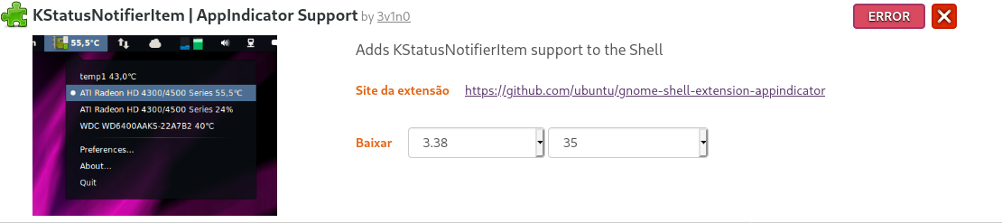 Error Updating The Extension · Issue 271 · Ubuntu Gnome Shell Extension Appindicator · Github