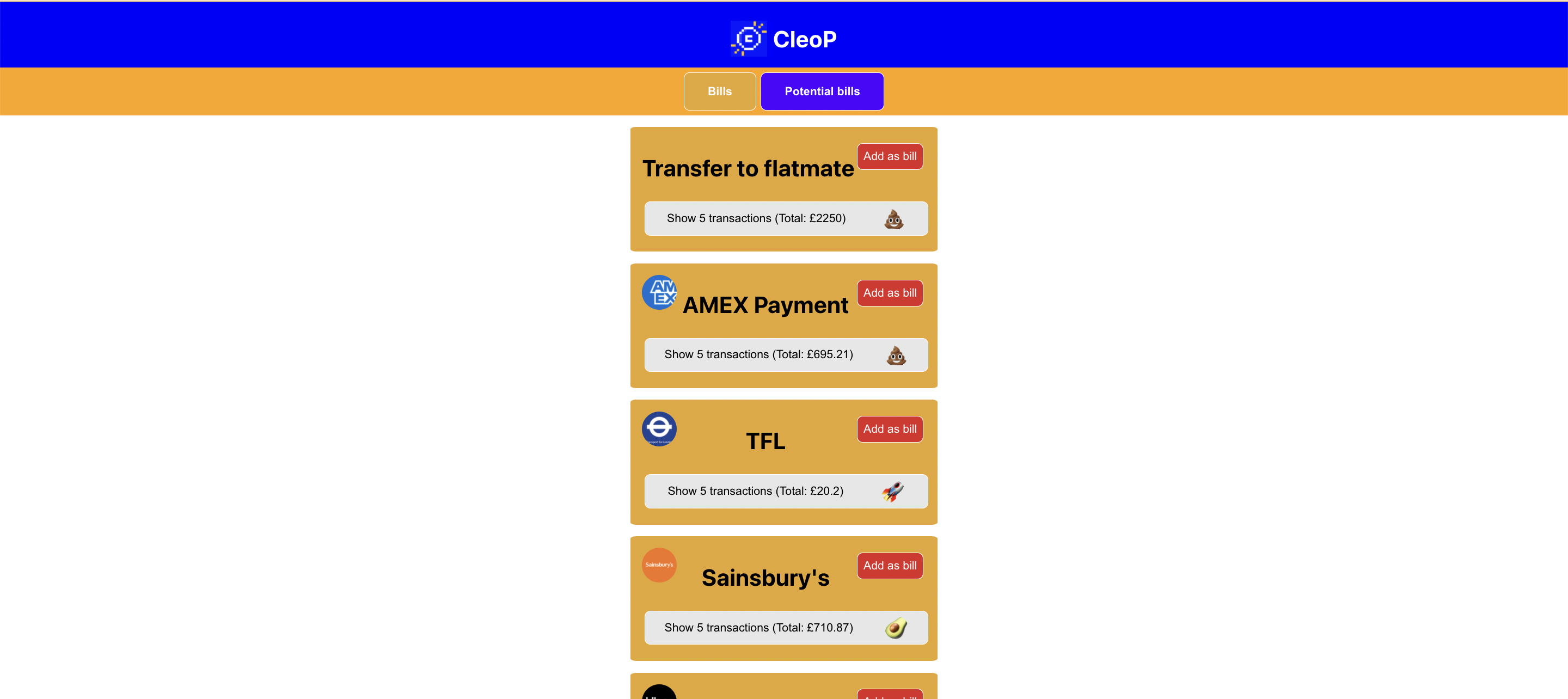 GitHub - Lunnatica/bills-management-app: Sample bills management page.