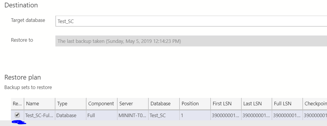 Restore dialog checkboxes are missing in Restore plan · Issue #5371 · microsoft/azuredatastudio ...