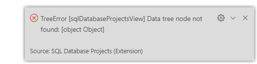 DB Project tree seems to be throwing an error · Issue #12223 · microsoft/azuredatastudio · GitHub