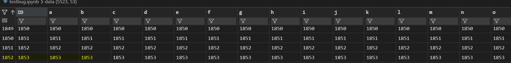 Bug Report Jupyter Data Viewer Filter Will Generate Duplicated Data In The Viewer · Issue 5200