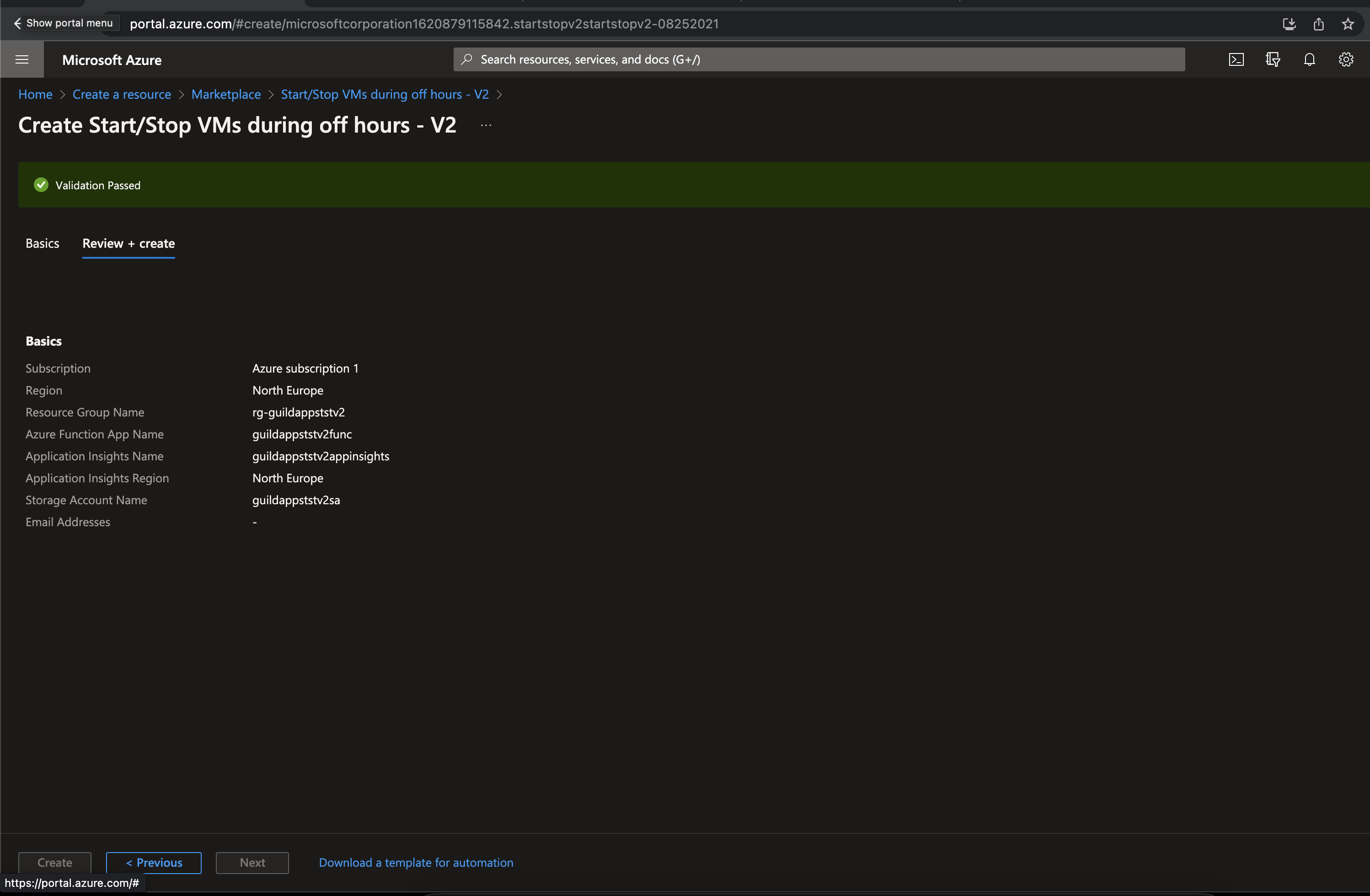 Start/Stop V2 disabled create button even if validation passed · Issue #67 · microsoft ...