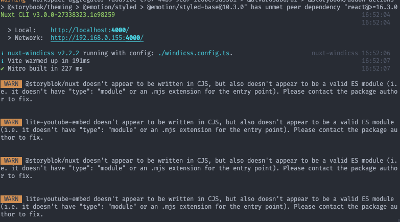 Warn Storybloknuxt Doesnt Appear To Be Written In Cjs · Issue 68 · Storyblokstoryblok Nuxt
