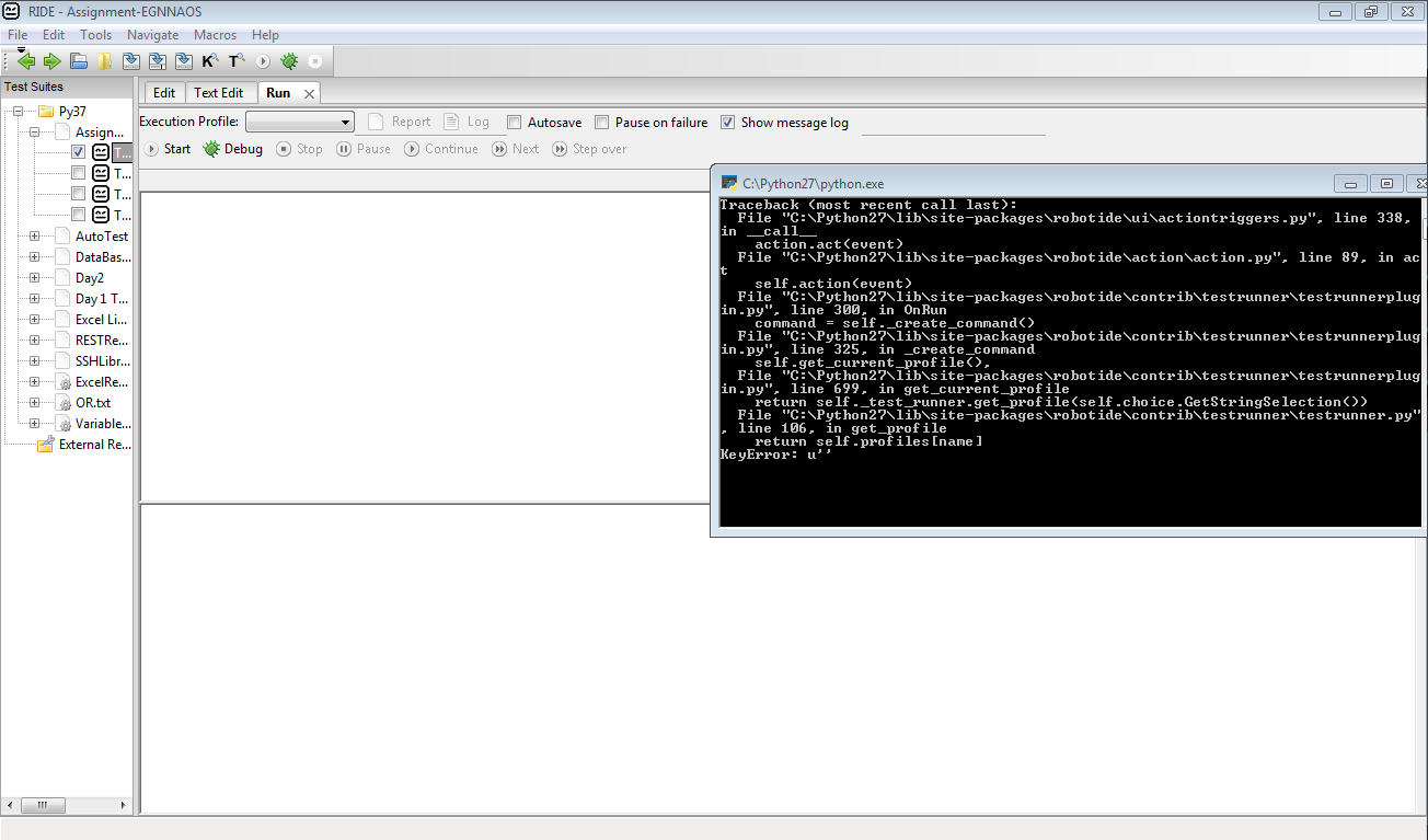 Python V371 Can Open Ride But Cant Run The Testcase · Issue 1799 · Robotframeworkride · Github 