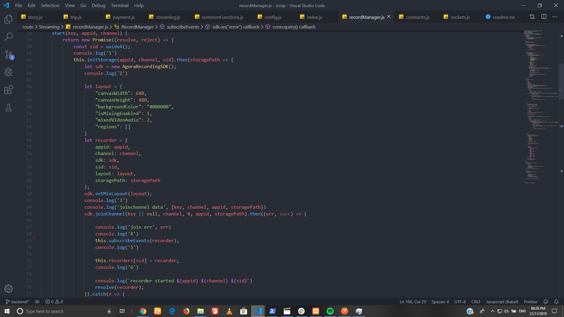 安装好nodejs后，127.0.0.1:3000/recorder/v1/start执行服务报错 · Issue #24 · AgoraIO/Basic-Recording · GitHub