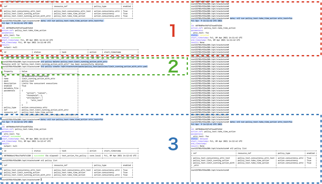 The "action.concurrency.attr" typed policy won't be applied when another "action.concurrency ...