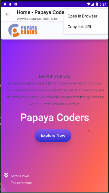 GitHub - 1902shubh/CustomTabWebView: Custom tab in webview easy to ...
