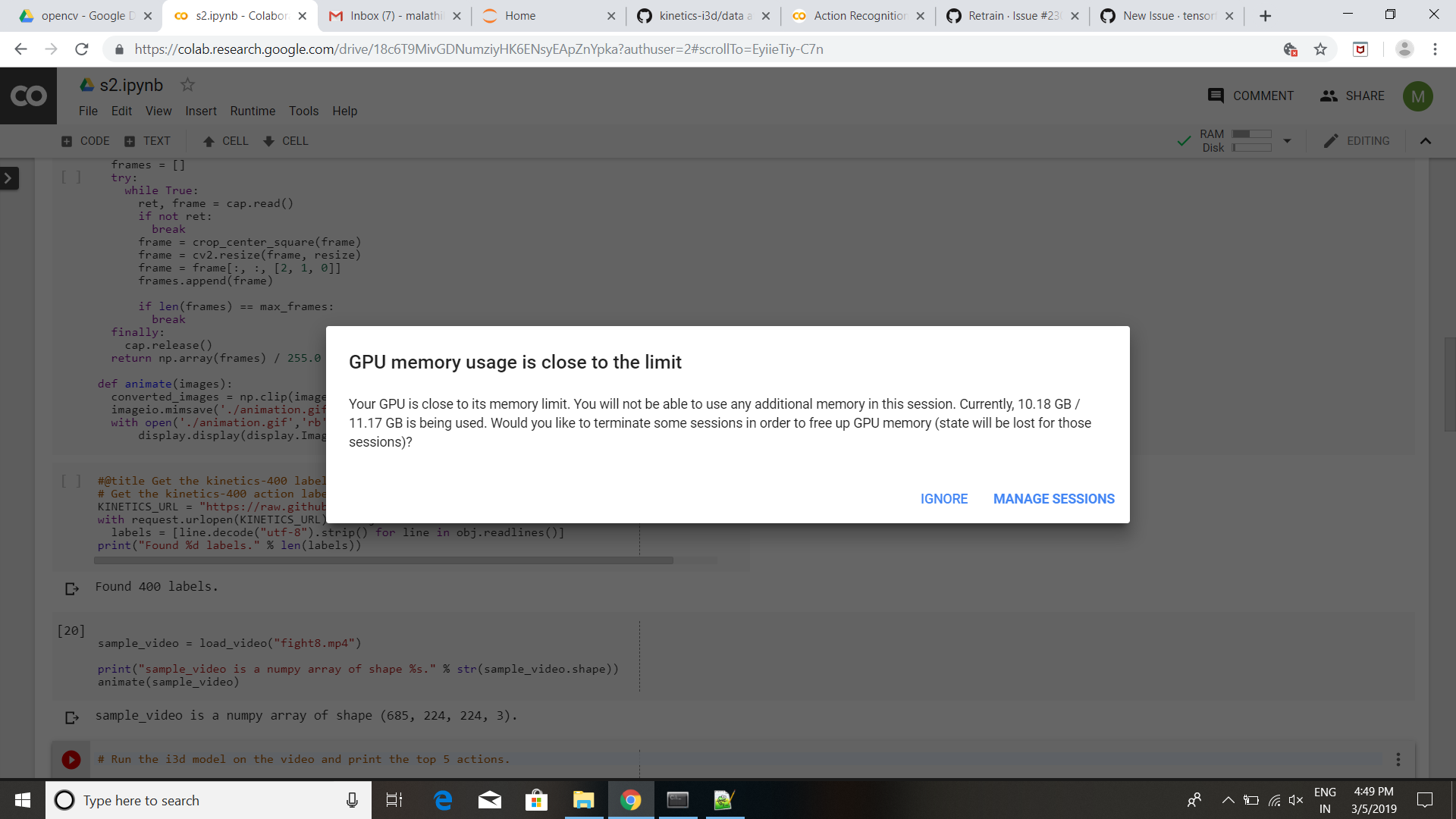 GPU Memory Usage Is Close To The Limit In Colab Issue 246 GPU Memory Usage Is Close To The Limit In Colab Issue 246