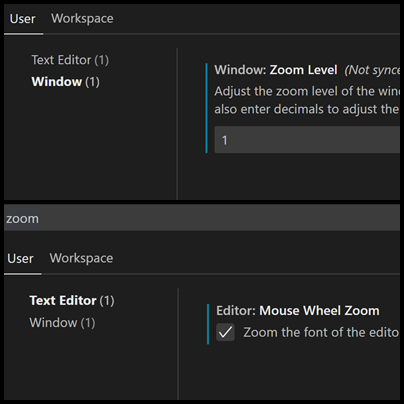 Show Text Editor Zoom level in decimals · Issue #166236 · microsoft/vscode · GitHub