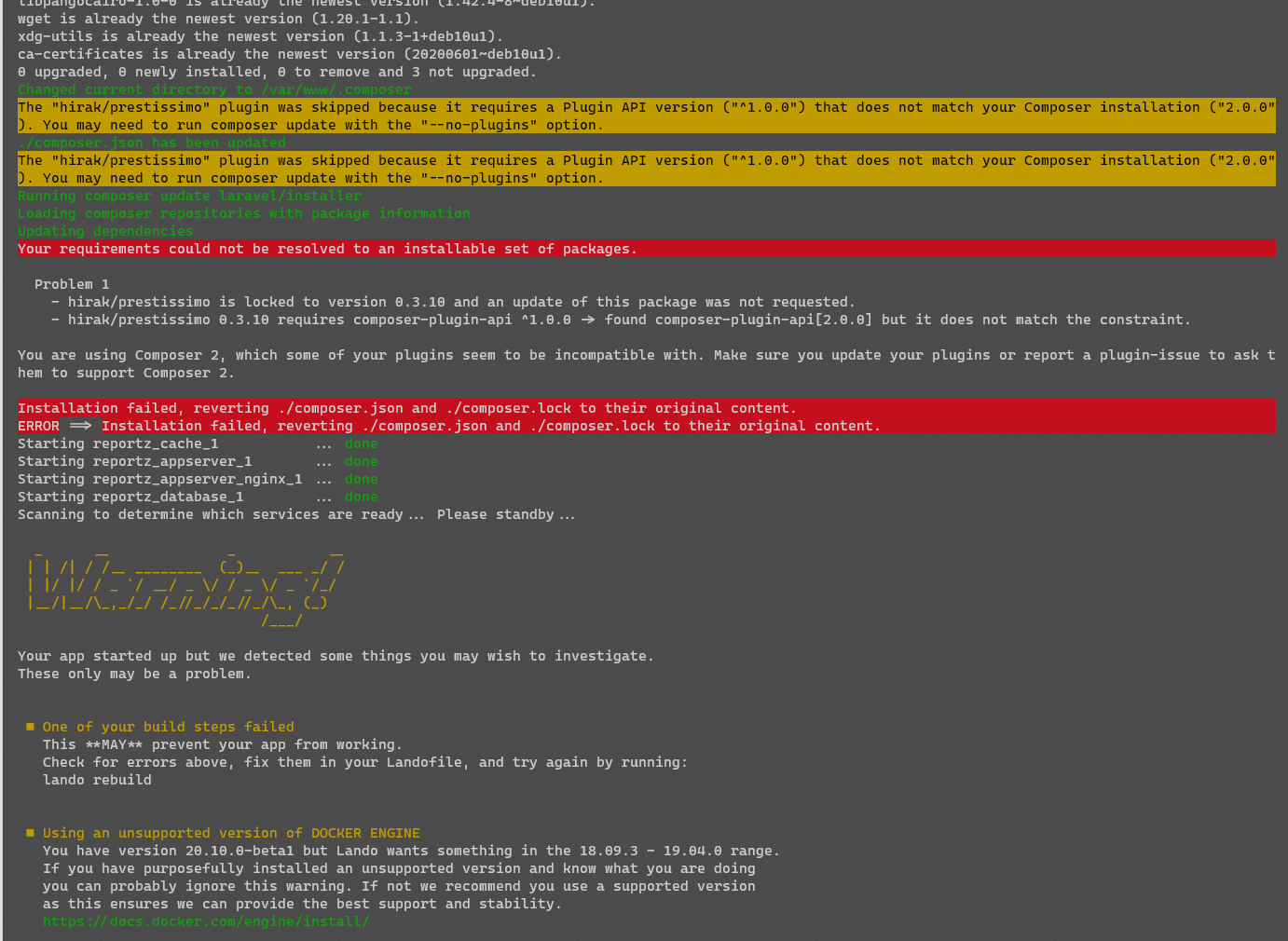 Build_as_root running after restart · Issue #2674 · lando/lando · GitHub