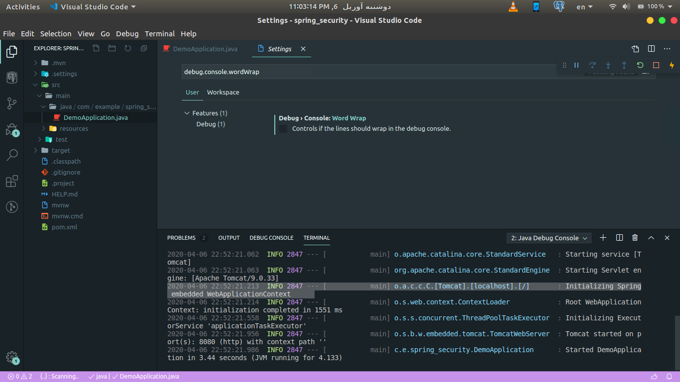 debug.console.wordWrap on ubuntu version · Issue #94560 · microsoft/vscode · GitHub