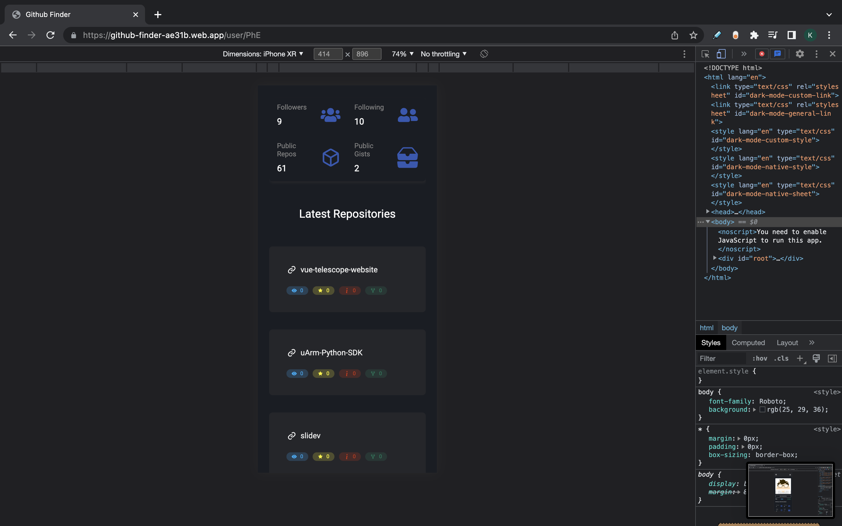 GitHub - kwe92/Github-Finder-React-App: A complete custom overhaul of the Github Account Finder ...