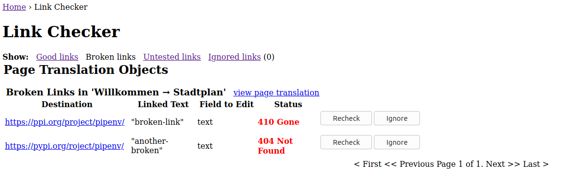 Broken Link Checker · Issue #81 · digitalfabrik/integreat-cms · GitHub