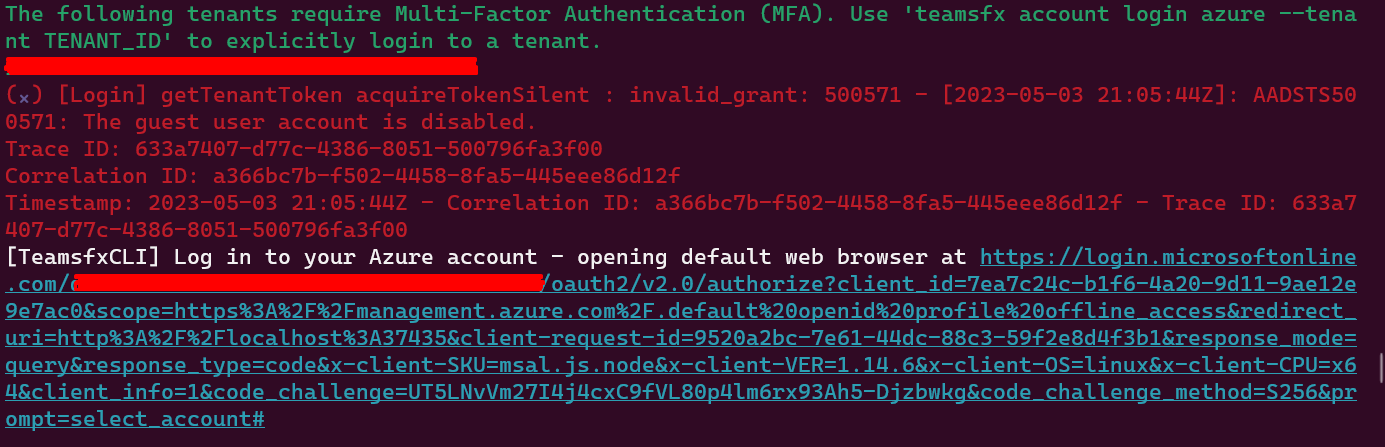 Unable to login to Azure using teamsfx cli due to multiple tenants · Issue #8593 · OfficeDev ...