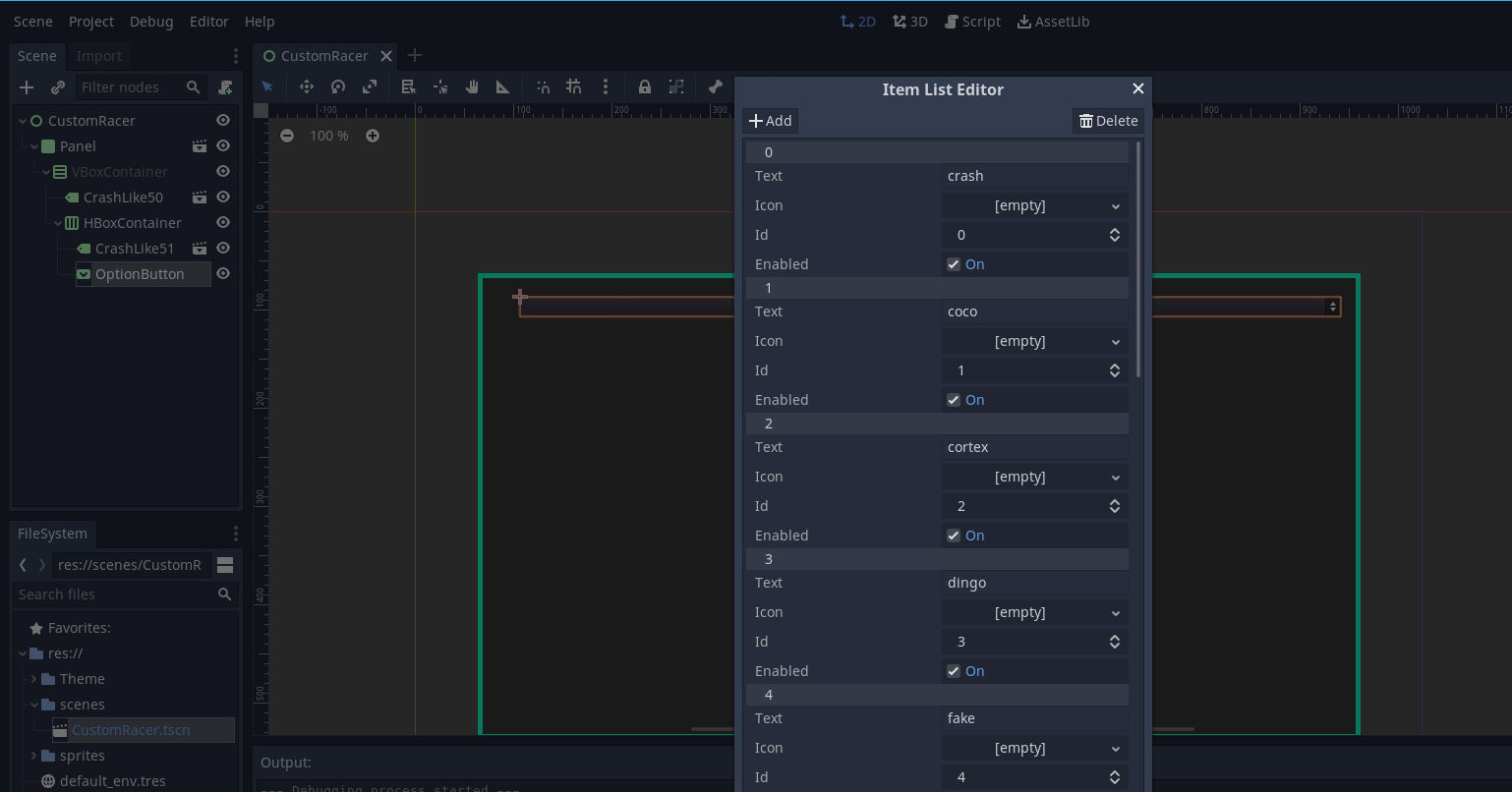OptionButton icons not showing · Issue #46871 · godotengine/godot · GitHub