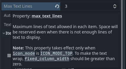ItemList, text line breaking problem · Issue #66193 · godotengine/godot · GitHub