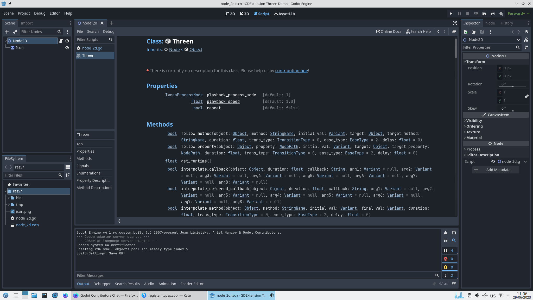 In-editor API reference for GDExtension-defined classes is missing · Issue #78829 · godotengine ...