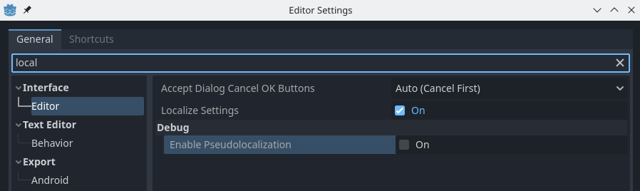 Move editor debug pseudolocalization to a dev-only setting · Issue #81794 · godotengine/godot ...