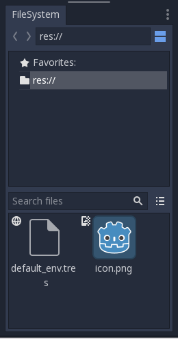 Grid View button's icon in FileSystem dock is not shown in new project · Issue #26456 ...