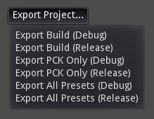 Improve the Release/Debug export workflow · Issue #1071 · godotengine/godot-proposals · GitHub