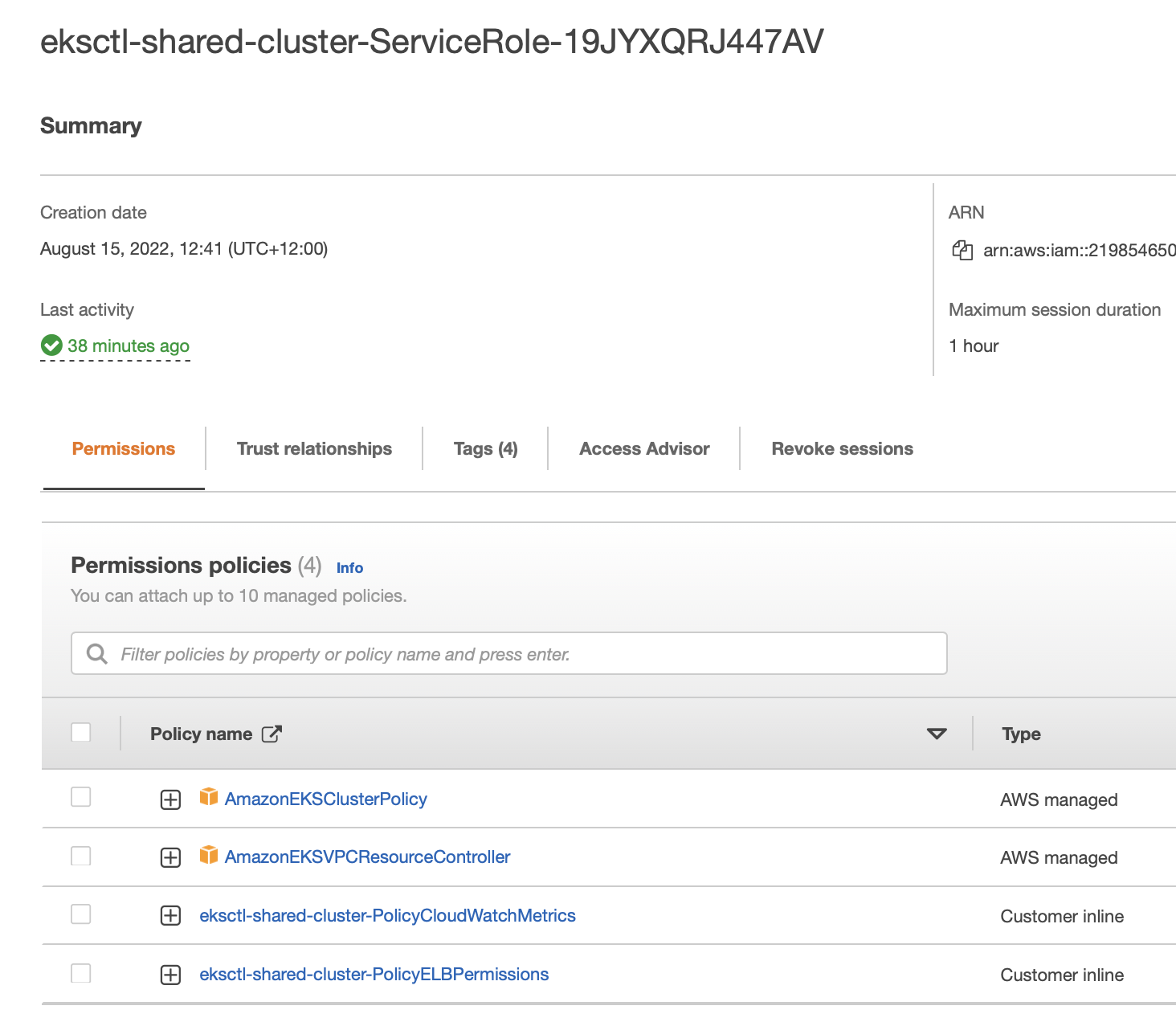 Bug Eksctl Unable To Update Version Of Eks Role Does Not Exist Or Trusted Entity Invalid 